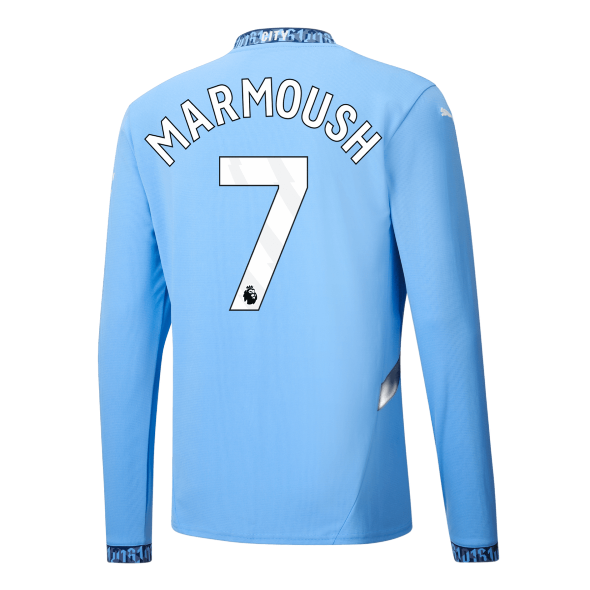 Omar Marmoush Manchester City 2024/25 Long Sleeve Home Jersey by Puma ...